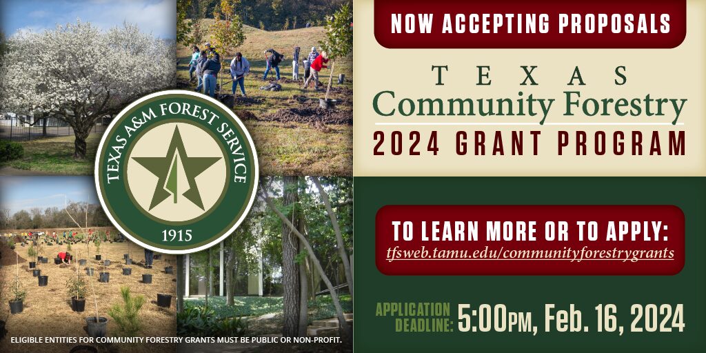 Texas A&M Forest Service Community Forestry Grant Submission Window Now ...